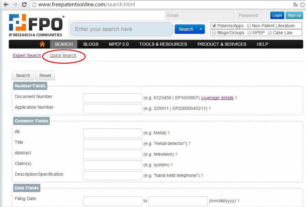 Free patent online store